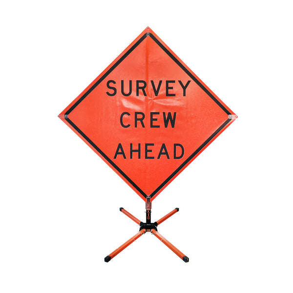 Vinyl Safety Sign - Survey Crew Ahead - eGPS Solutions Inc.